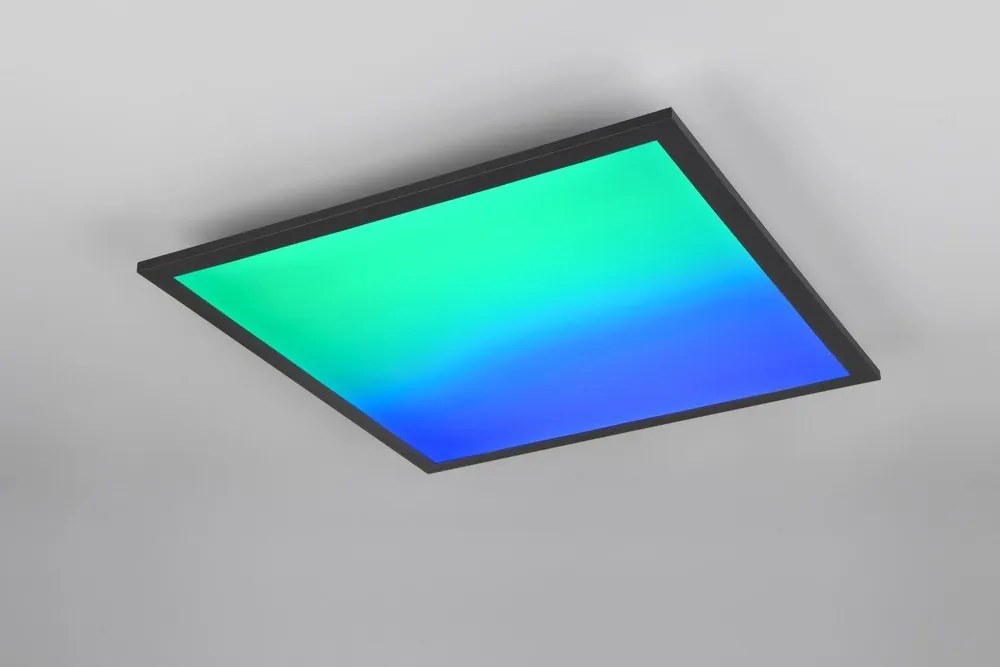 Černé LED stropní svítidlo 44.5x44.5 cm Beta – Reality