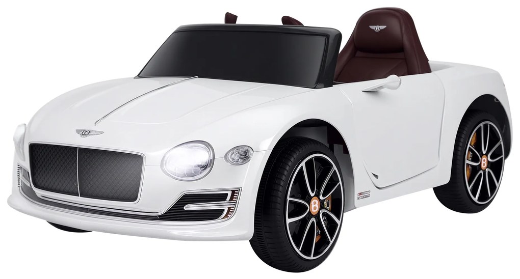HOMCOM Dětské elektrické autíčko Bentley GT v licenci s dálkovým ovládáním, 2 x 390 motorů, bílé, 108 x 60 x 43 cm, pro děti | Aosom.de