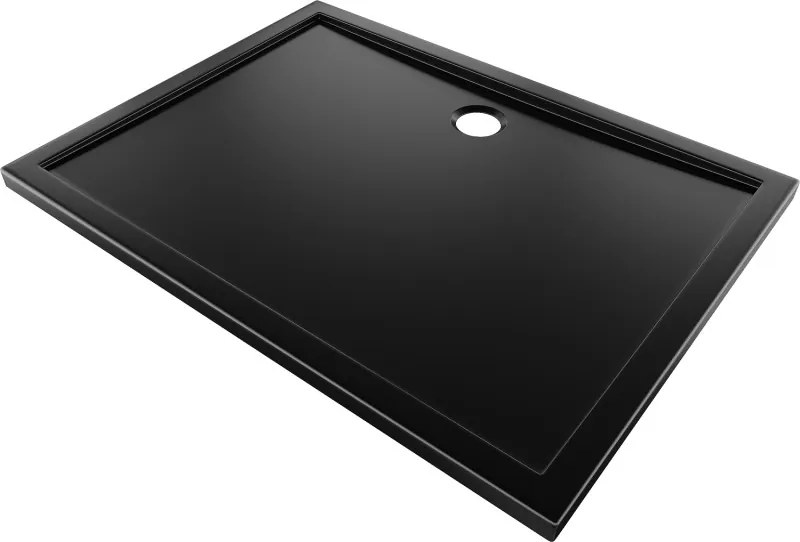 Mexen Flow Slim, obdélníková sprchová vanička 110 x 100 cm, černá matná, 46R701011