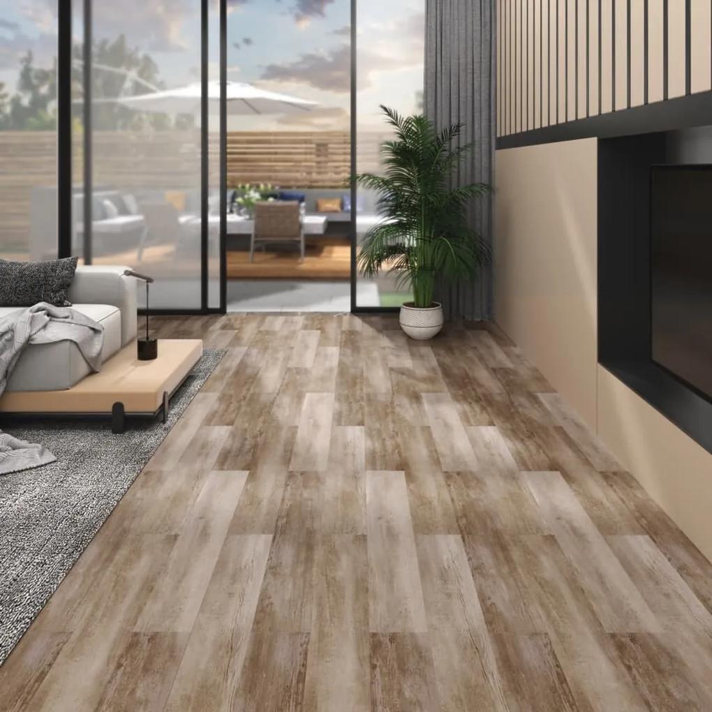 Nesamolepicí PVC podlahová prkna 5,26 m² 2 mm bělené dřevo,  146606