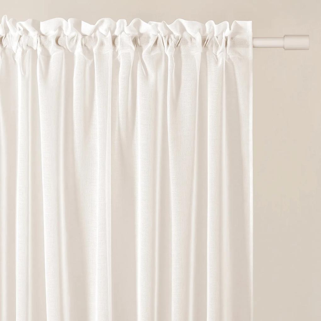 Room99 Záclona na pásce Novelia Barva: Bílá, Velikost: 140 x 250 cm
