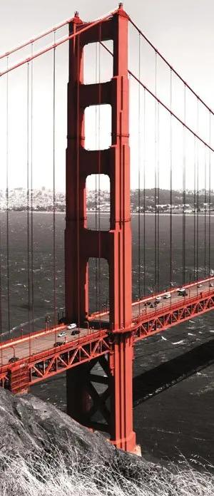 Postershop Fototapeta samolepící: Golden Gate Bridge - 211x91 cm