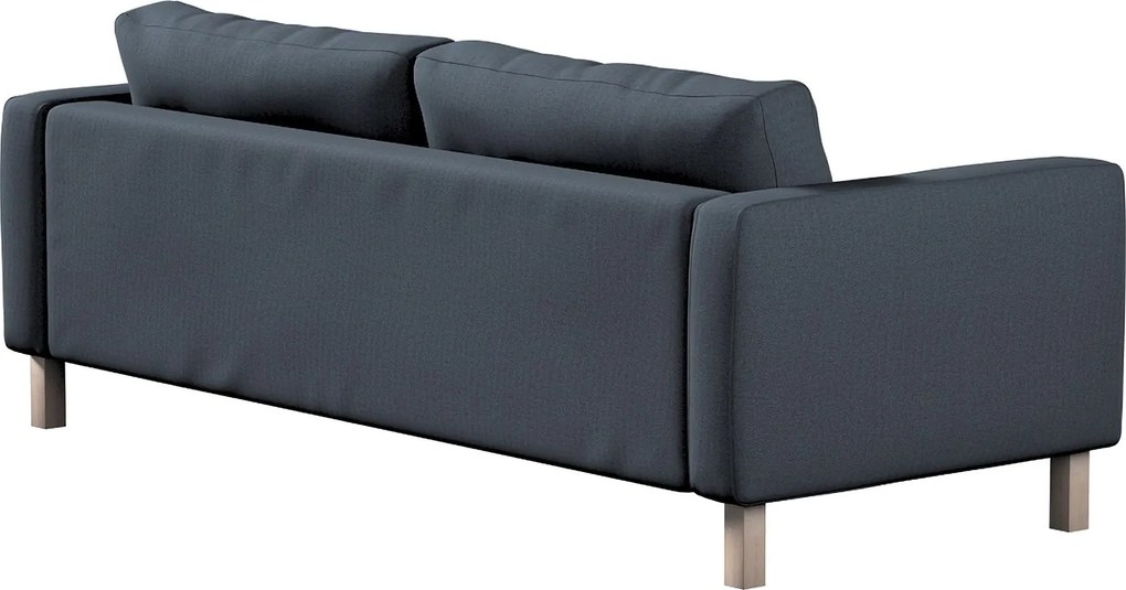 Potah na pohovku IKEA Karlstad, 3-místná, rozkládací barva modrá látka pletený vzor