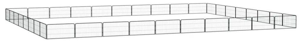 36panelová ohrádka pro psy černá 100 x 50 cm práškovaná ocel
