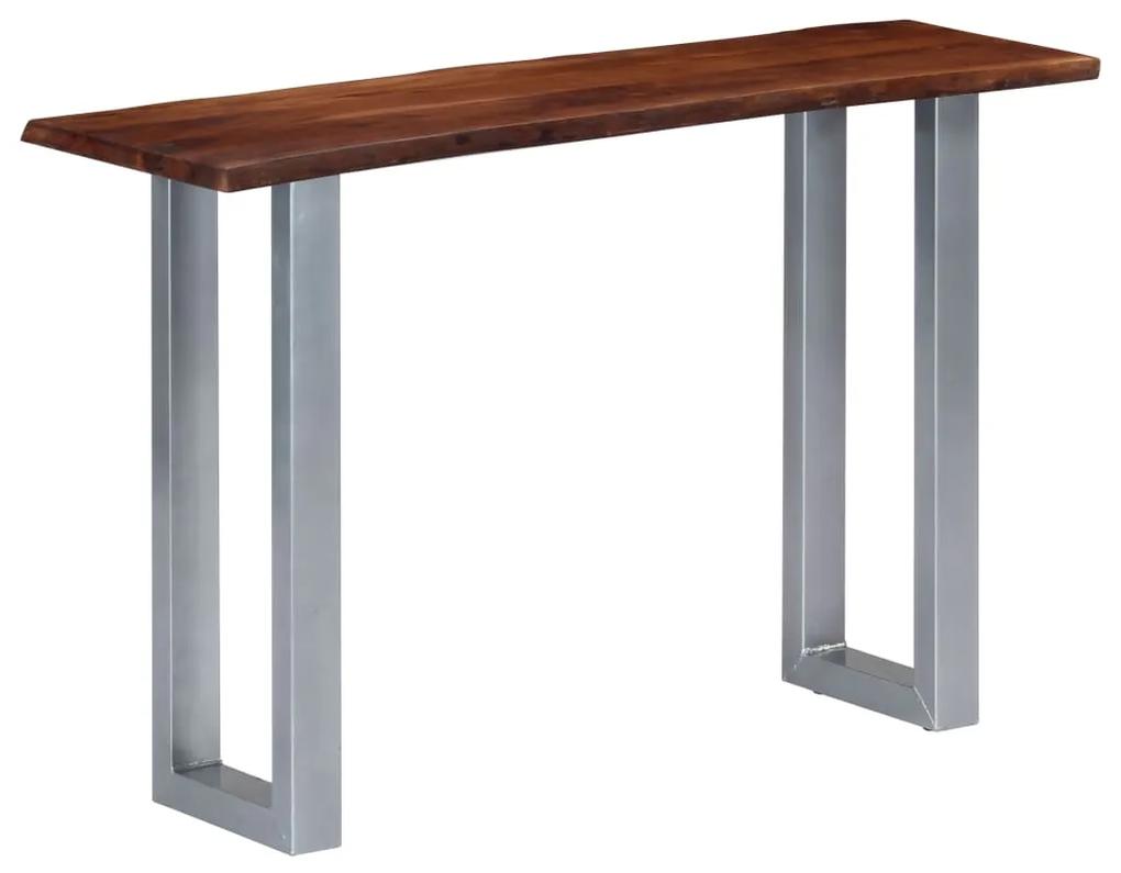 247830 vidaXL Konzolový stolek 115 x 35 x 76 cm akáciové dřevo a železo