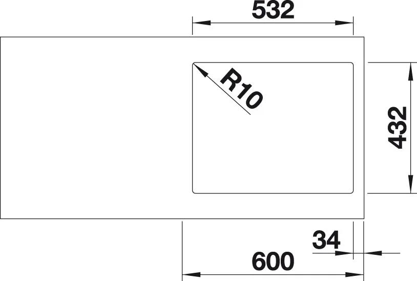 Granitový dřez Blanco SUBLINE 500 IF SteelFrame InFino antracit s excentrem 524108