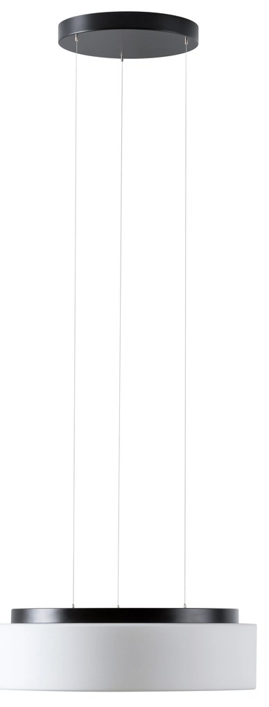 Osmont 67394 Eris LE3, závěsné svítidlo z triplexového skla s černým závěsem, LED 33W 3000K, IP40, prům. 44,5 cm