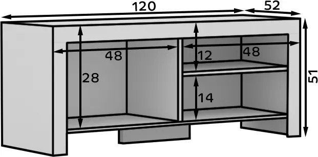 ADRK Furniture TV skříňka 1D CESIRO