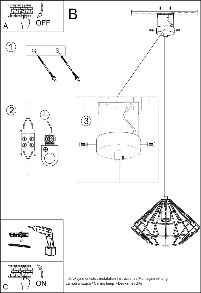 Sollux Lighting Závěsné svítidlo UMBERTO bílé