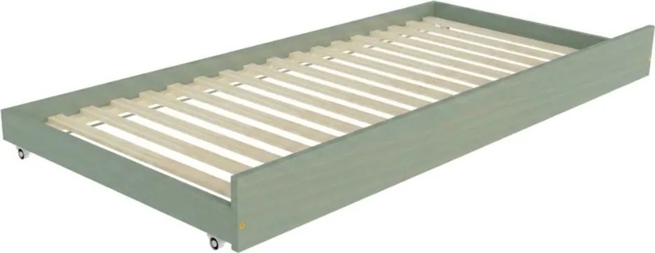 Benlemi Dřevěná výsuvná přistýlka SLEEP pod postel na kolečkách Zvolte barvu: Tmavě šedá, Zvolte rozměr: 90x150 cm (pod postel 90x160 cm), Zvolte typ: Pro postel LUCKY, TULY, PLOTTY, CHALOUPKA