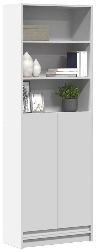 Skříň highboard s LED bílá 69 x 32,5 x 200 cm kompozitní dřevo 3307905