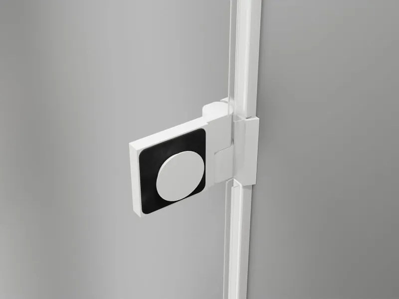 Mexen Lunar-B sprchové dveře otočné levé 80 cm, transparentní, bílé - 832-080-000-20-00-L
