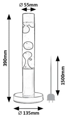 Rabalux 76029 - LED Lávová lampa LAVASTIC LED/25W/230V