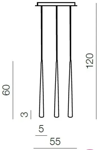 Minimalistické svítidlo Stylo 3 bílé
