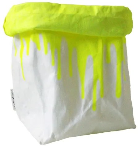 Essential Papírový sáček fosforově žlutý Essent´ial velikosti sáčků FLUO & COLOR: XL 21x14x30cm