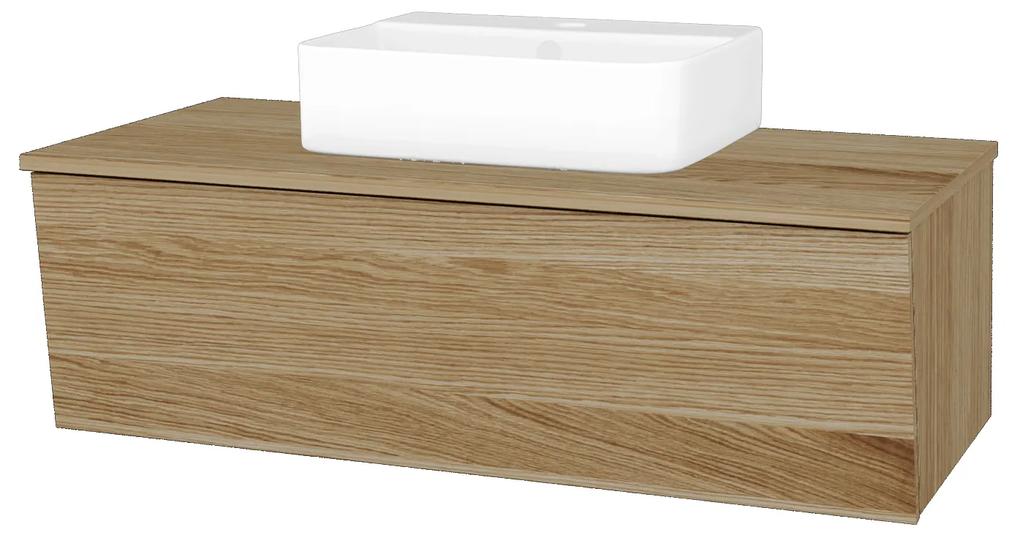 Dřevojas Koupelnová skříň INVENCE SZZ 100 (umyvadlo Joy 3) Varianta: L01 Bílá vysoký lesk / D10 Borovice Jackson