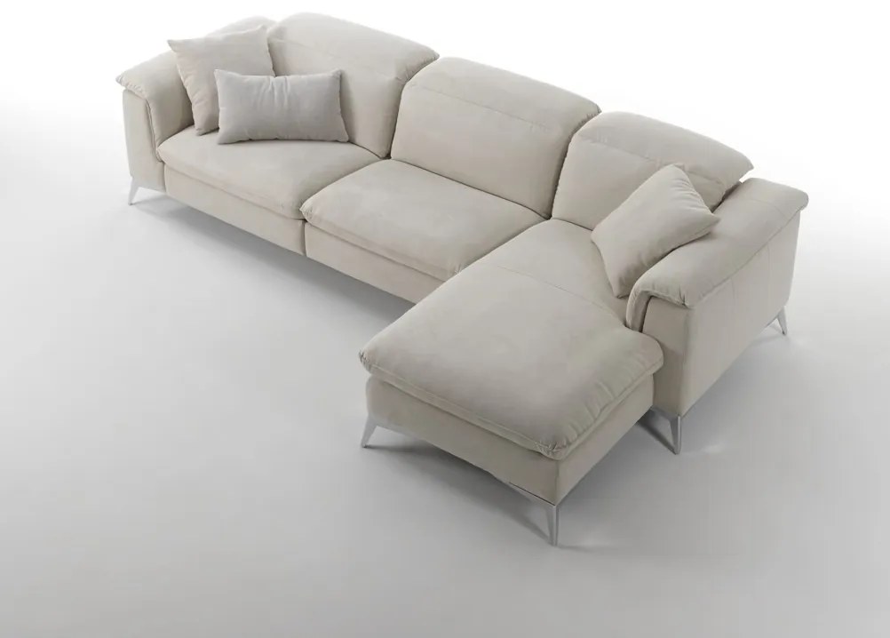 Pregio Italia sofa&relax Rohová sedací souprava SOLUTION Provedení: 2 místná + lehátko, Vzorník látek: tekno fibra 02 linen