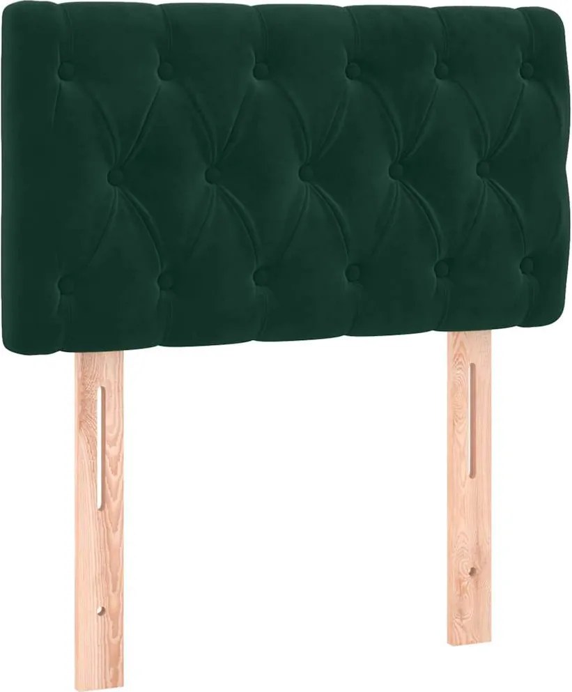 Box spring postel s matrací tmavě zelená 80 x 200 cm samet 3127640