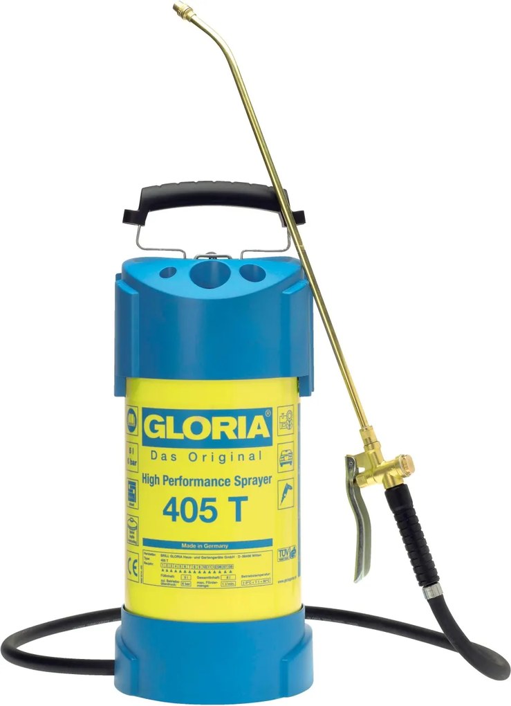 Gloria Výkonný tlakový postřikovač 405 T, ocel/plast, 6 bar, 5 l
