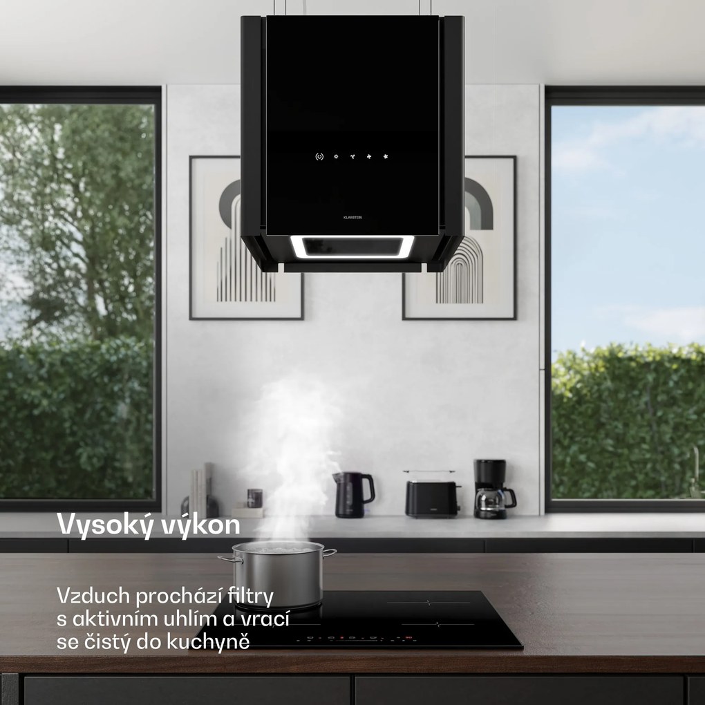 Klarstein Velaire odsavač par s výsuvnou funkcí 40 cm | Elegantní, minimalistický, výkonný | EEC A++ | 601 m³/h