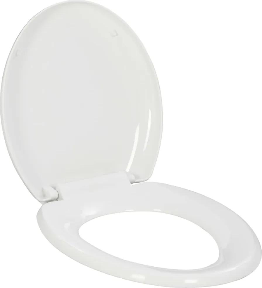 vidaXL Toaletní sedátko pomalé sklápění rychloupínací [145016] Barva: Bílá