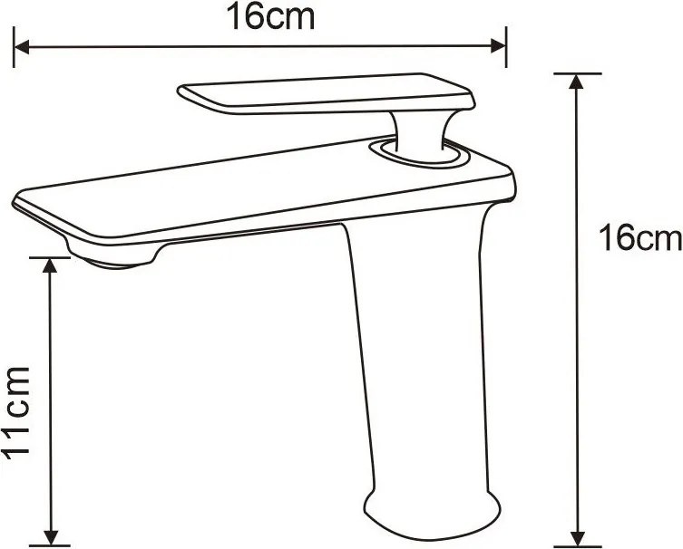 Mexen Purus umyvadlová baterie, černá-růžová zlatá, 745800-76