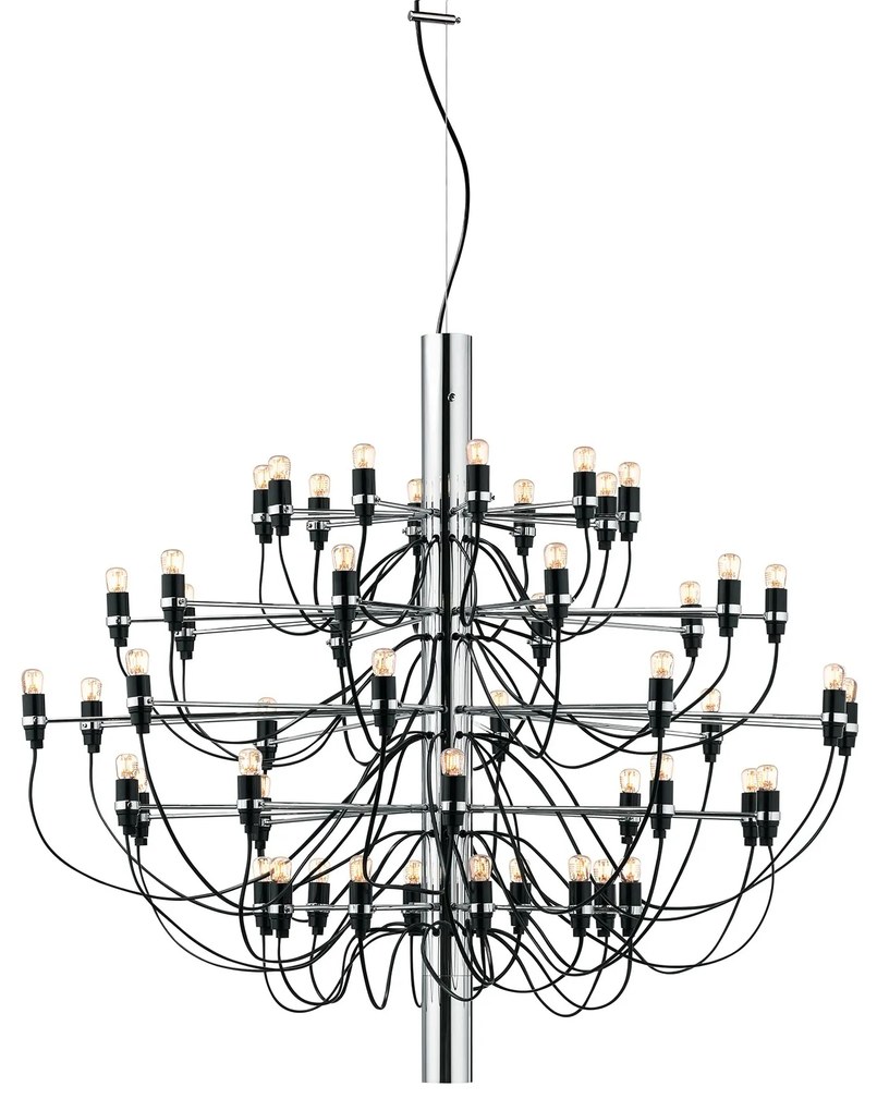 Flos 2097-50, luxusní chromový lustr, 50x15W E14 čirá, prům. 100cm, výška 88cm