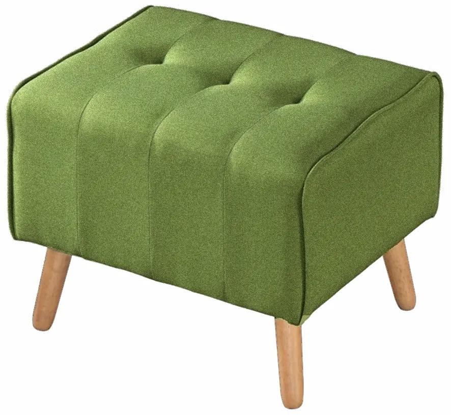 Čalouněný taburet v zelené barvě KN415