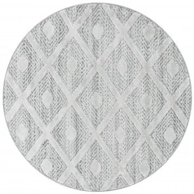 Ayyildiz, Kusový koberec Pisa 4707 Grey kruh, 80x80 (průměr) kruh, šedá, ložnice