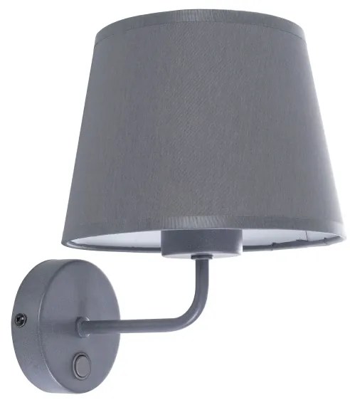 TK LIGHTING Nástěnné svítidlo - MAJA 1880, 230V/15W/1xE27, tmavě šedá