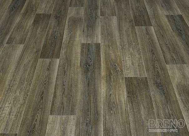 Breno PVC TRENTO Lime Oak 906D – tmavé dřevo, šíře 300 cm