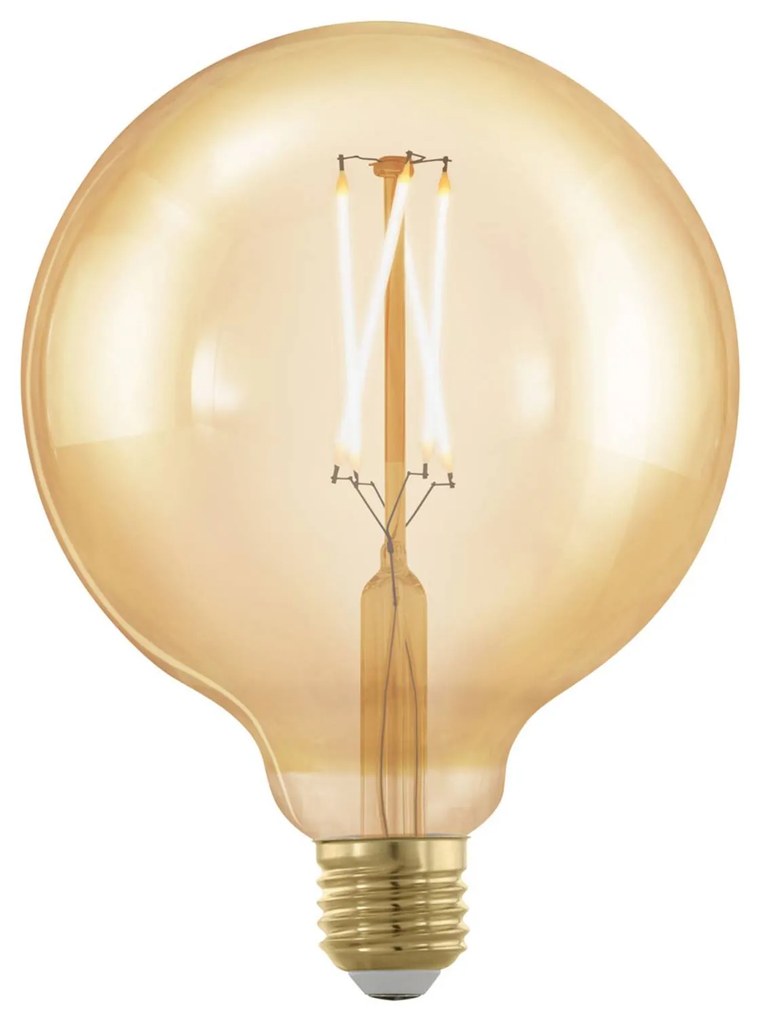 LED žárovka globe E27 G125 4W 1700K filament zlatá