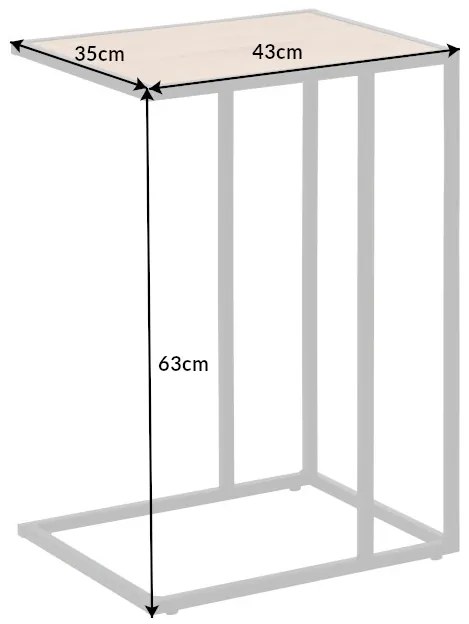 Designový odkládací stolek Maille 43 cm divoký dub