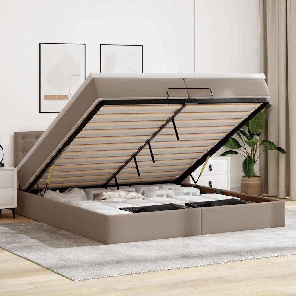 vidaXL Osmanský rám postele s matrací černá 90x190cm cm umělá kůže
