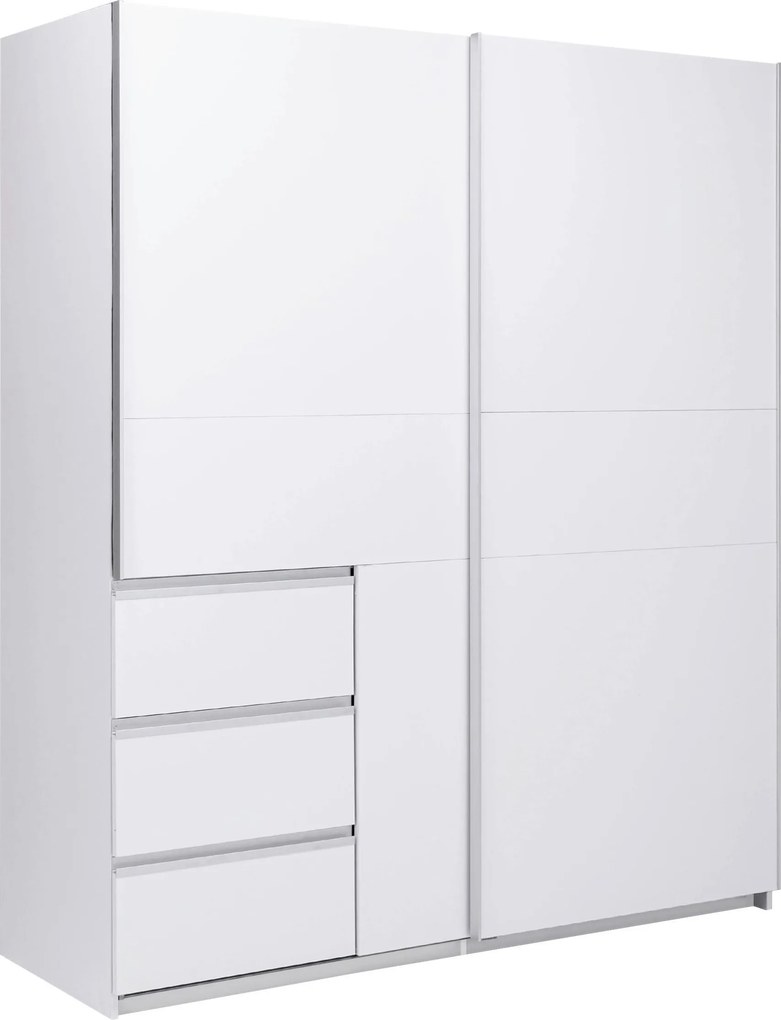 XXXLutz ŠATNÍ SKŘÍŇ S POSUVNÝMI DVEŘM, bílá, 175/210/61,5 cm P & B - Šatní skříně - 000885001003