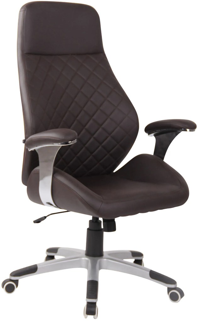 Kancelářská židle Selby - umělá kůže | hnědá