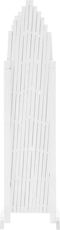 Mřížková zástěna, bílá/dřevo, 250 cm, KEJLY