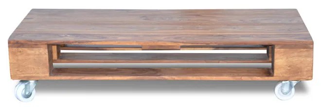 Massive home | Dřevěný konferenční stolek Paleta na kolečkách - VÝPRODEJ MHTEL03