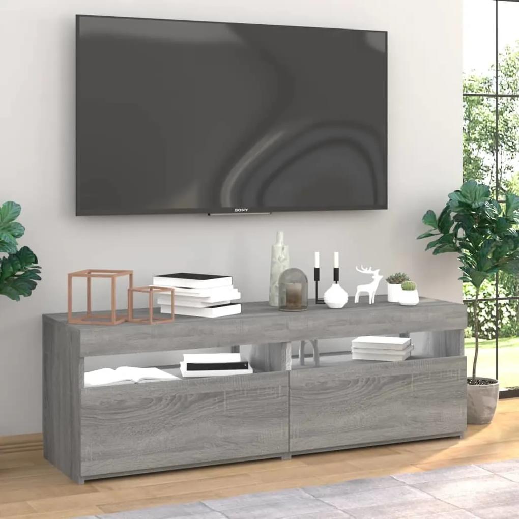 vidaXL TV skříňky s LED osvětlením 2 ks 60 x 35 x 40 cm [804418] Barva: šedá sonoma