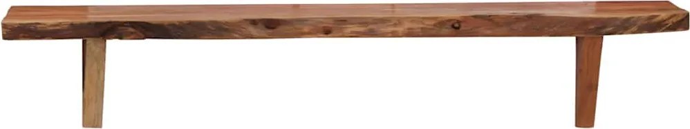Nástěnné police 2 ks 90 x 20 x 18 cm masivní akáciové dřevo 247928