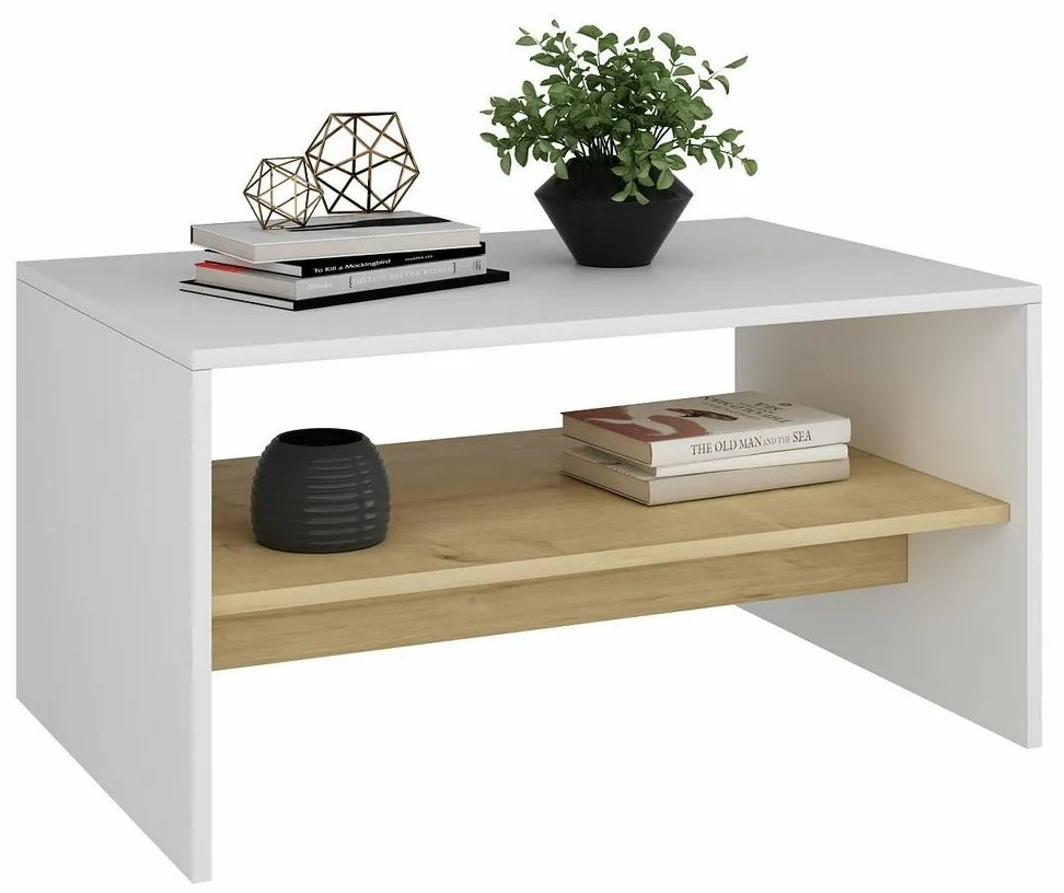Konferenční stolek Apollon White and Sapphire Oak