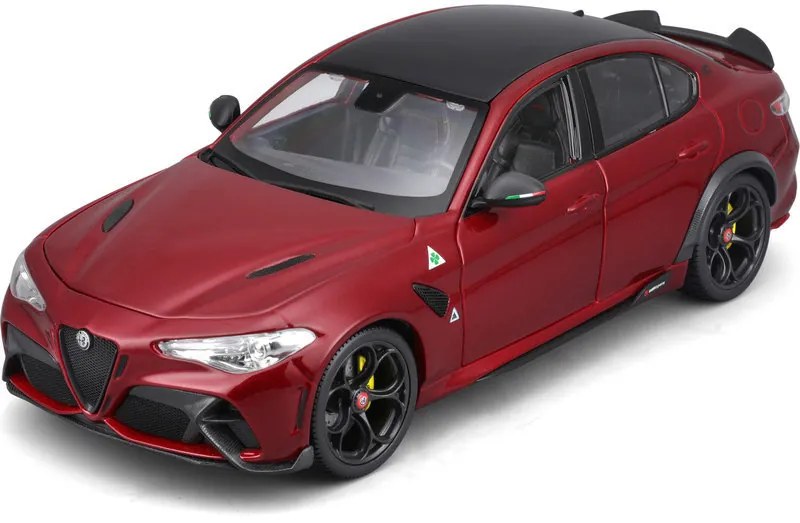 Bburago alfa romeo giulia gtam 1:18 červená metalíza