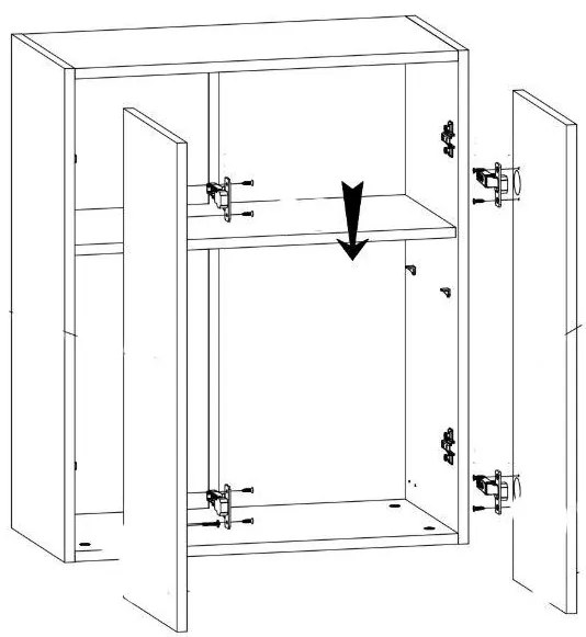 ASPEN gr | horní skříňka G60 | šedá lesk