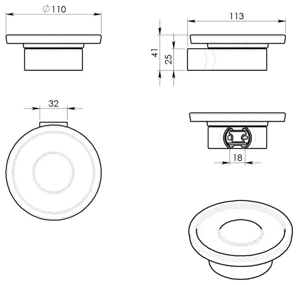 GEDY PI1102 Pirenei mýdlenka, bílá mat/mléčné sklo