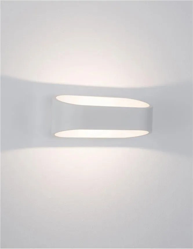 NV 9257871 Venkovní nástěnné svítidlo MILE bílý hliník a sklo LED 9W 3000K 100-240V 155st. IP54 světlo nahoru a dolů - NOVA LUCE