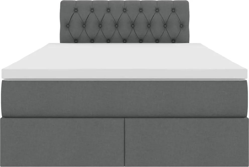 Postel s úložným prostorem a matrací Tmavě šedá 120 x 200 cm 3370564