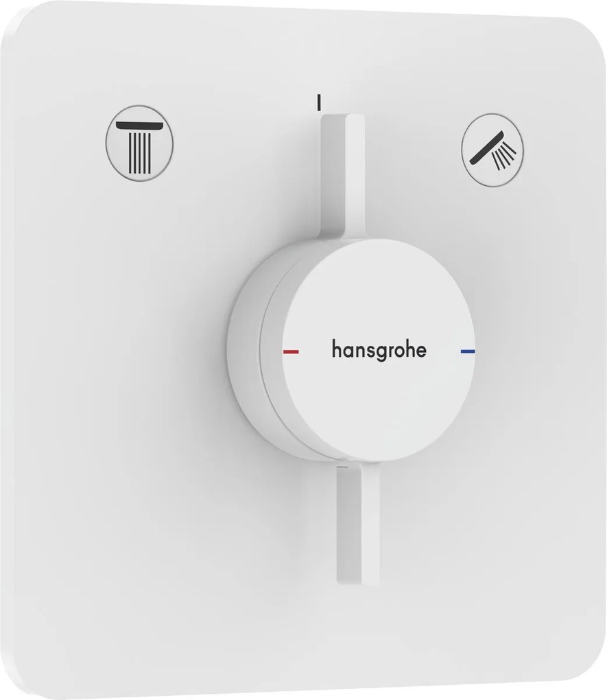 Hansgrohe DuoTurn Q, baterie pod omítku pro 2 spotřebiče, bílá matná, HAN-75414700