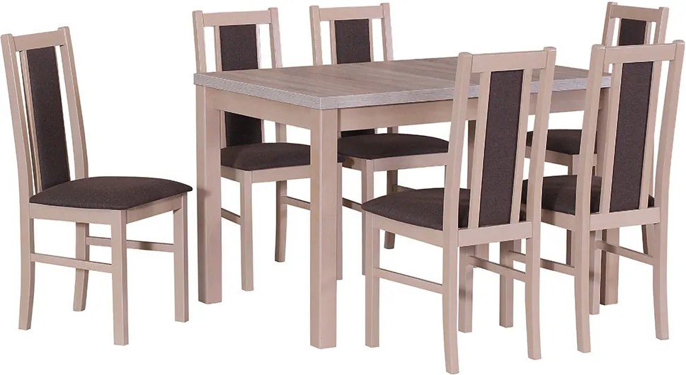 Sestava stůl Max V + 6 ks židle Boss XIV