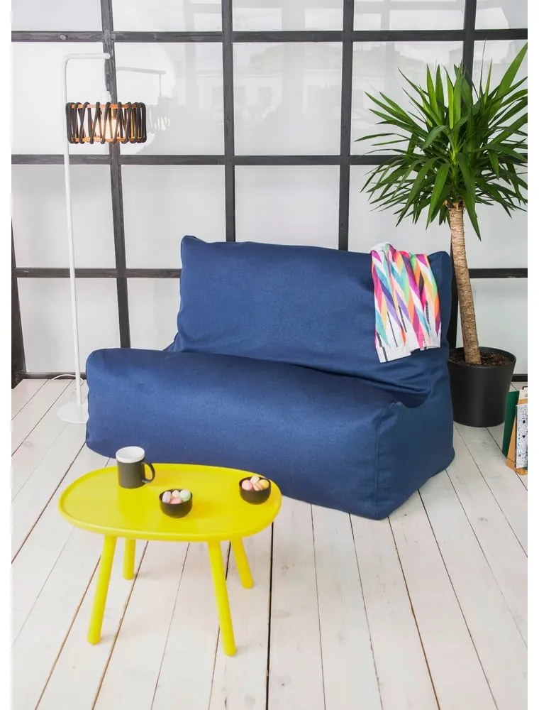 Světle šedý sedací vak z textilie bouclé Sofa Seat Lounge – SLOWDOWN