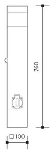 Panlux VOS-E14 Zahradní svítidlo s pohybovým senzorem Gard antracit, 76 cm